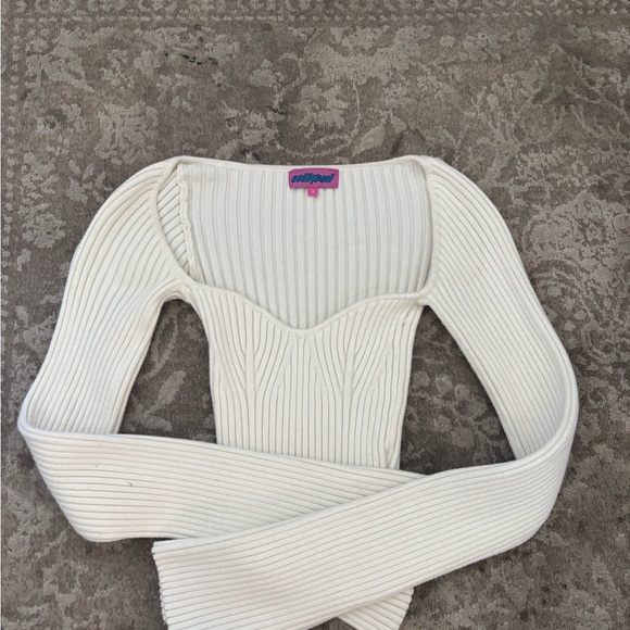 Edikted | Tops | Edikted White Ribbed Knit Top | Poshmark